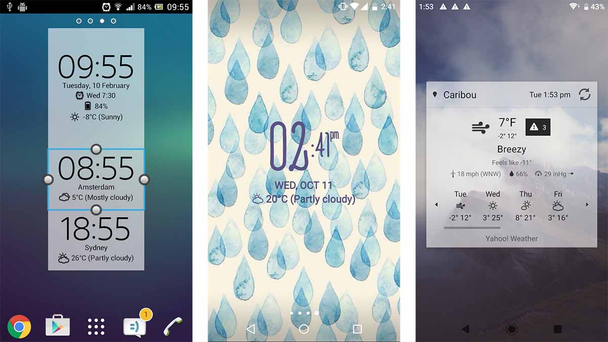 بهترین ویجت‌ های ساعت و آب و هوا برای اندروید | موبونیوز